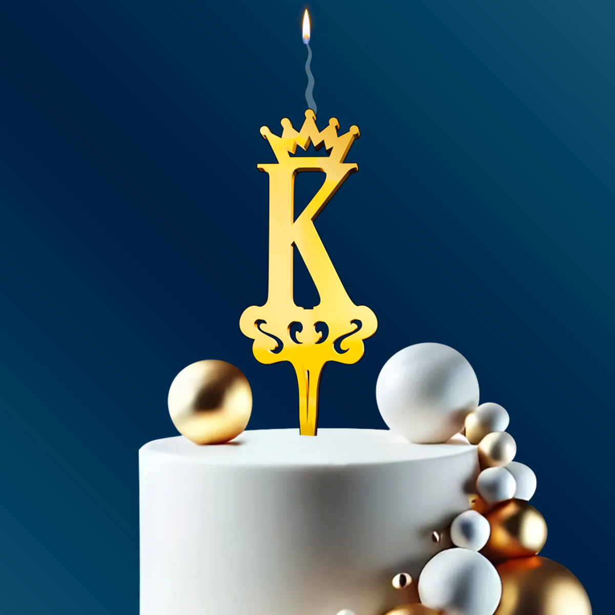 Letter "K" Food Safe Cake Topper