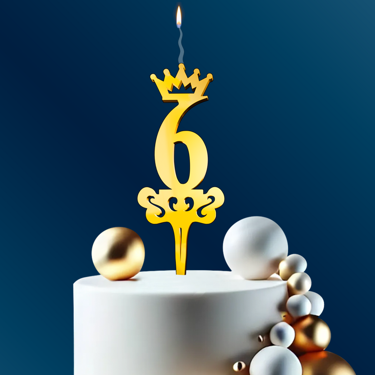 Number "6" Food Safe Cake Topper